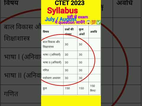 🔴ctet syllabus 2023|ctet syllabus|ctet exam july |kvs tgt pgt |stet 2023 #shorts #ctet #kvs #exam