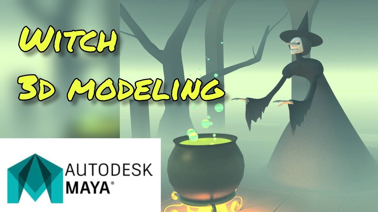 Evil Witch. Potion. 3d modeling (Autodesk Maya tutorial)