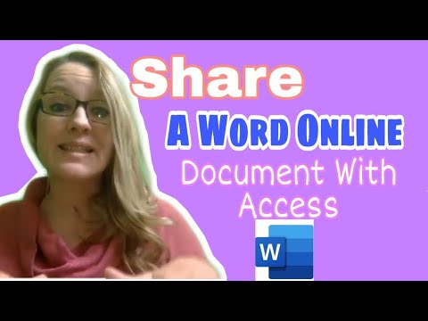 Share a Word Online document with edit access