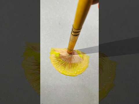 "Satisfying Yellow Petal Stroke 🌼✨ | Easy Textured Art #shorts"