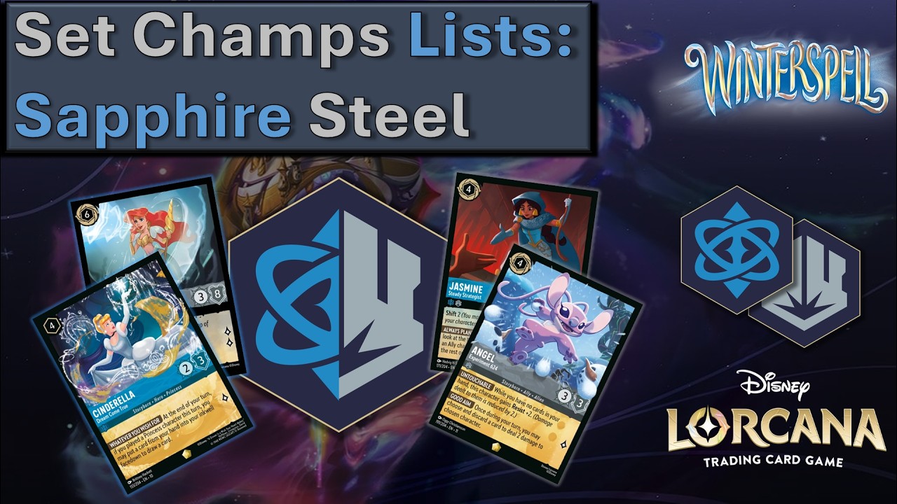 Disney Lorcana Sapphire Steel Lists for Set Champs in Winterspell!