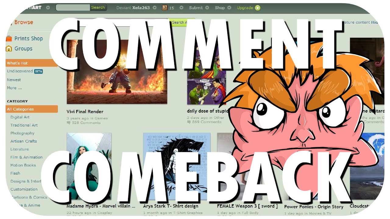 Comment Comeback: I HATE deviantART (edited re-upload)