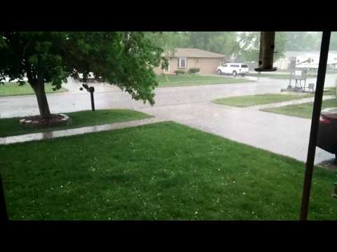 Severe weather and large hail hits the Omaha Metro Area