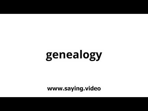 How to say genealogy in English