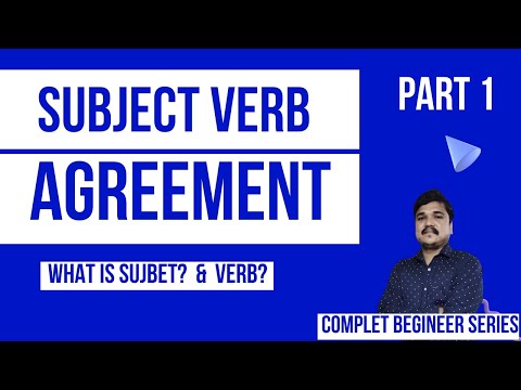 Subject Verb Agreement - What is Subject and Verb - Part 1 Video ...