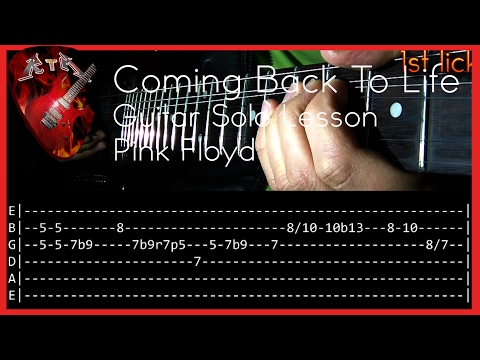 Coming Back To Life Guitar Solo Lesson - Pink Floyd (with tabs) pt 1