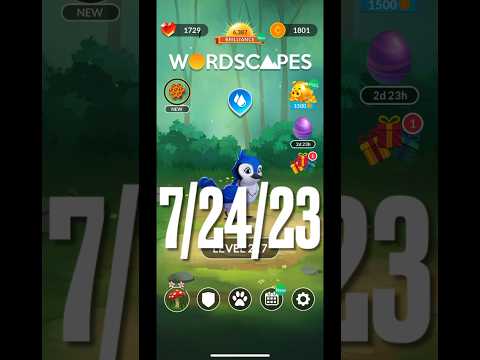 Wordscapes: Daily puzzle 7/24/23 #wordscapes #game #wordscape #dailypuzzle