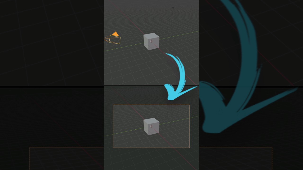 Blender set camera to current view with and without numpad #blender #tutorial #cgian