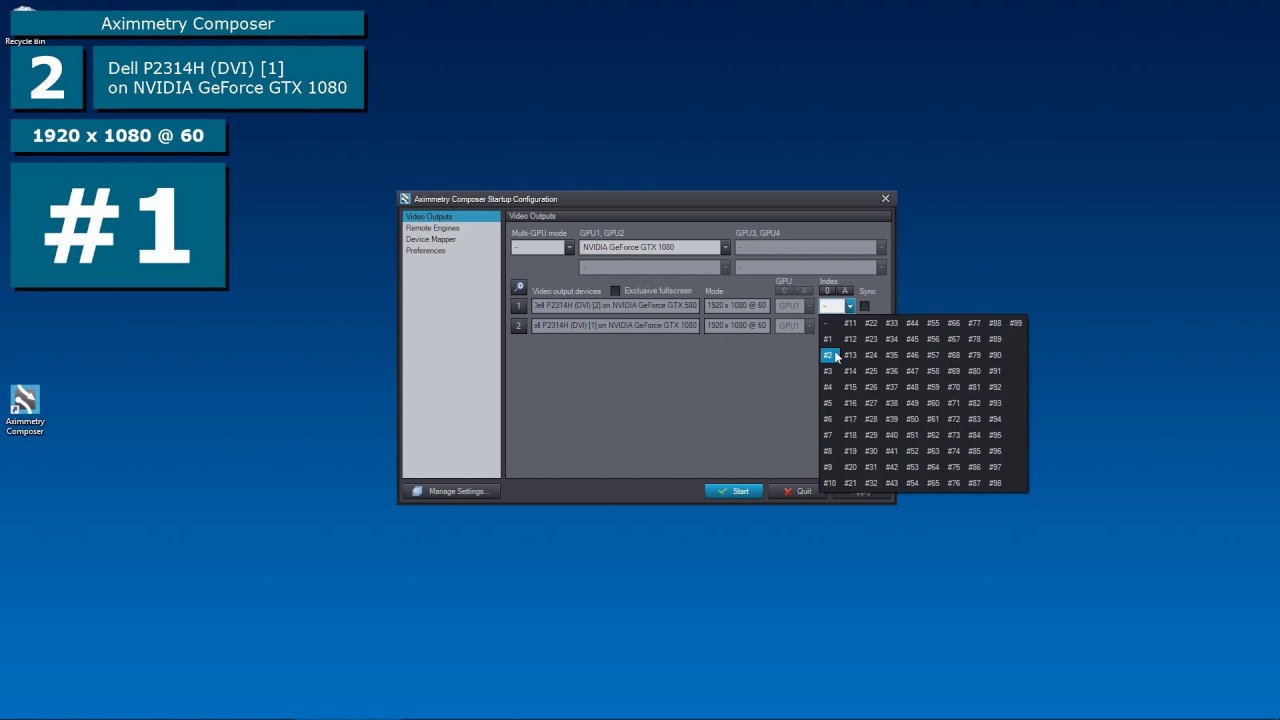Outputs and Channels, Multi GPU | Aximmetry Tutorial
