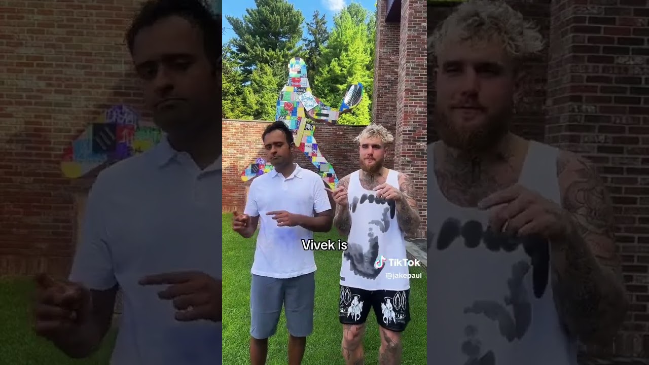 USA Presidential candidate Vivek Ramaswamy doing TikTok with Jake Paul