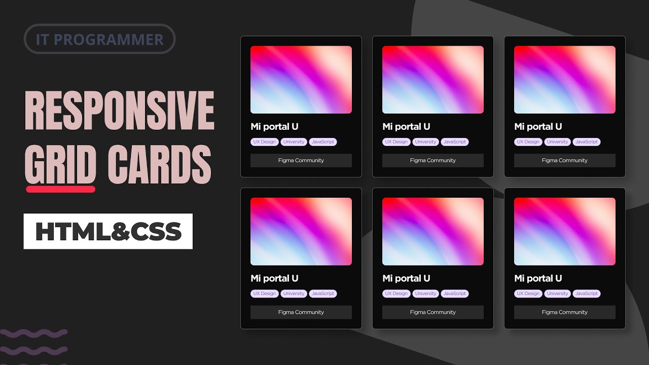 Responsive Cards Using CSS Grid | IT Programmer