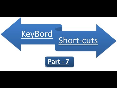 Keyboard shortcuts - Part 7