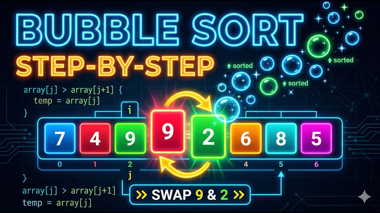 Understanding Bubble Sort Step by Step  #algorithm #softwareengineer #sorting #sortingalgorithm