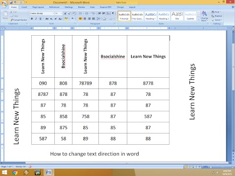 How to Change Text Direction in Table & Text in MS Word