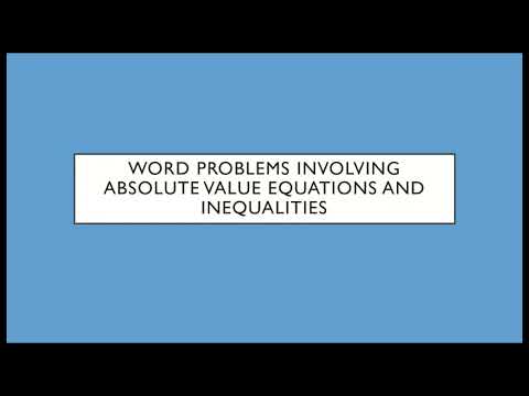 Absolute Value Word Problems