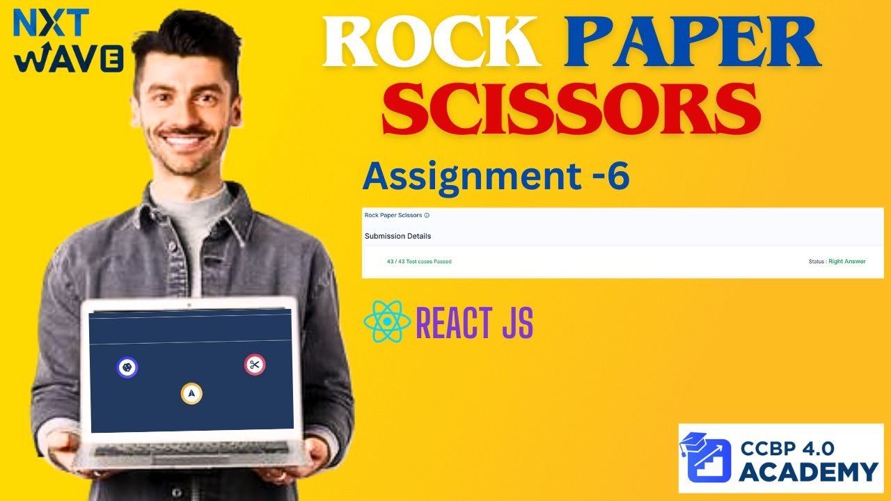 Rock Paper Scissors | Assignment - 6 | Nxtwave CCBP | React JS | with GitHub Link