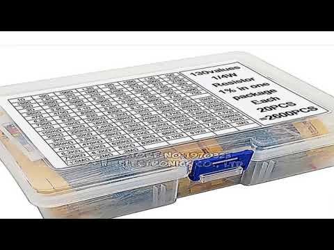 2600pcs/lot 130 Values 1/4W 0.25W 1% Metal Film Resistors Assorted Pack Kit Set Lot Resistors Asso