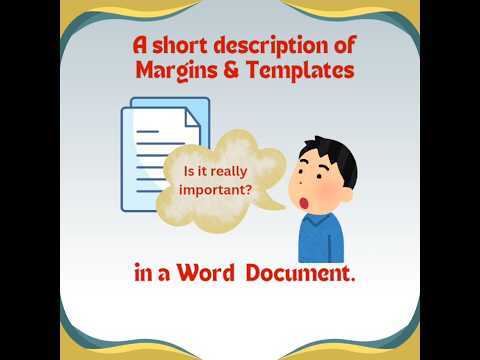 A short description of margins and template in a word document. #margins #msword