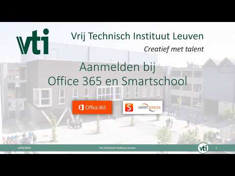 Aanmelden bij Office365 en Smartschool