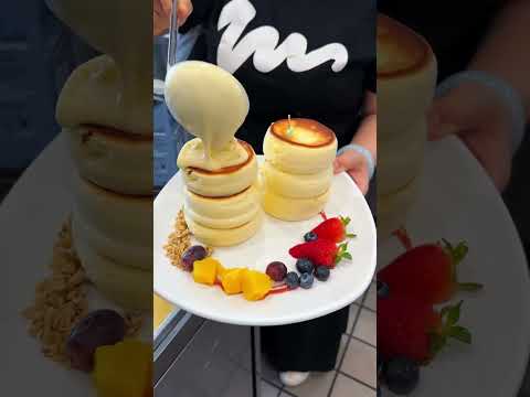 The Softest Soufflé Pancakes You’ll Ever Try! Motto Tea Cafe, San Gabriel ????????