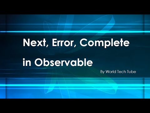 RxJS Observable Next, Complete and Error Events