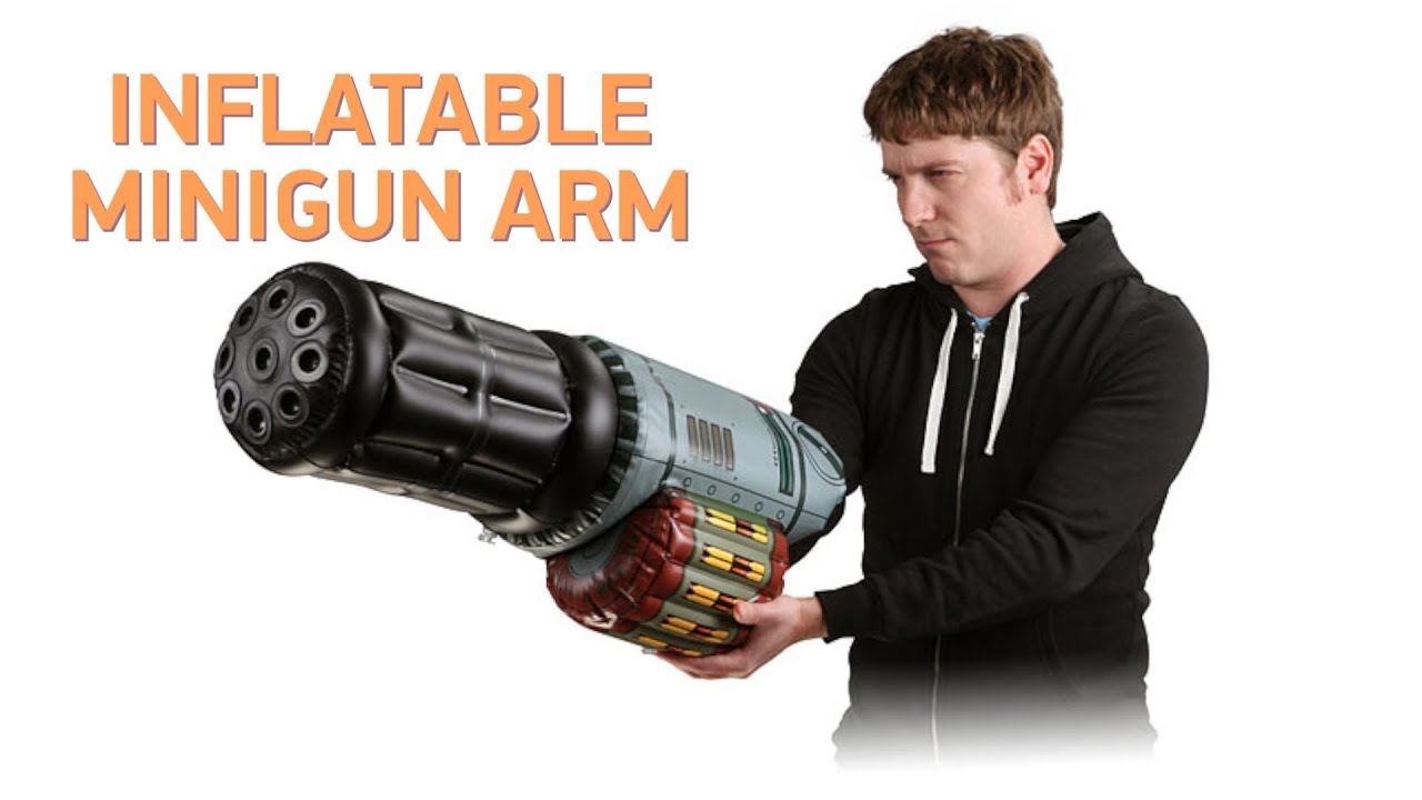 Inflatable Minigun Arm from ThinkGeek