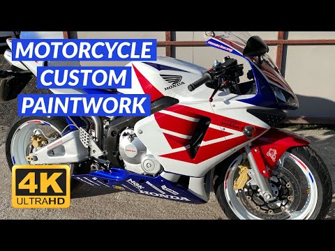 Spray painting a motorcycle in a custom Paint job - PART 2 Paintwork and clearcoat - My CBR600RR