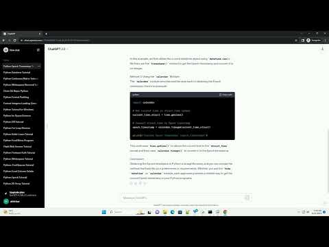 python get epoch timestamp