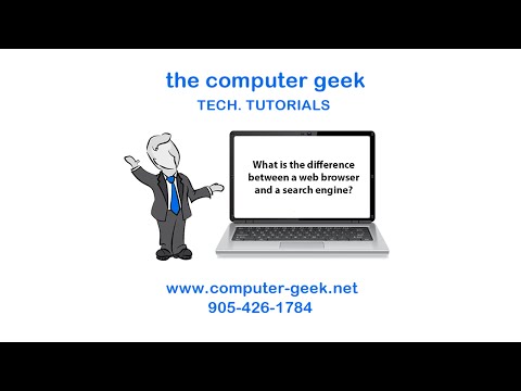 What is the difference between a web browser and a search engine?