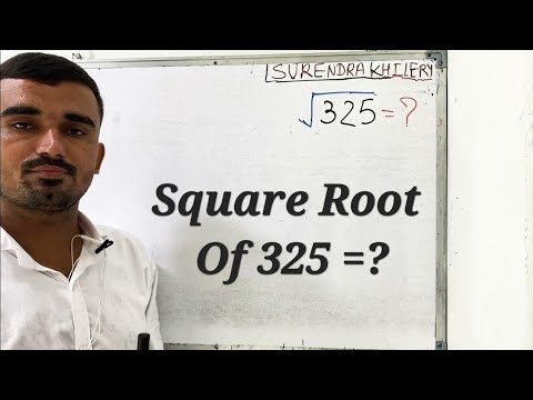 Square Root Of 325 In Hindi | Surendra Khilery | Class 8