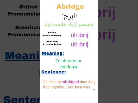 Abridge meaning| #shorts