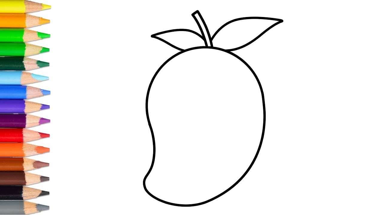 How to draw a mango easy step by step | very easy and simple mango drawing tutorial for beginners