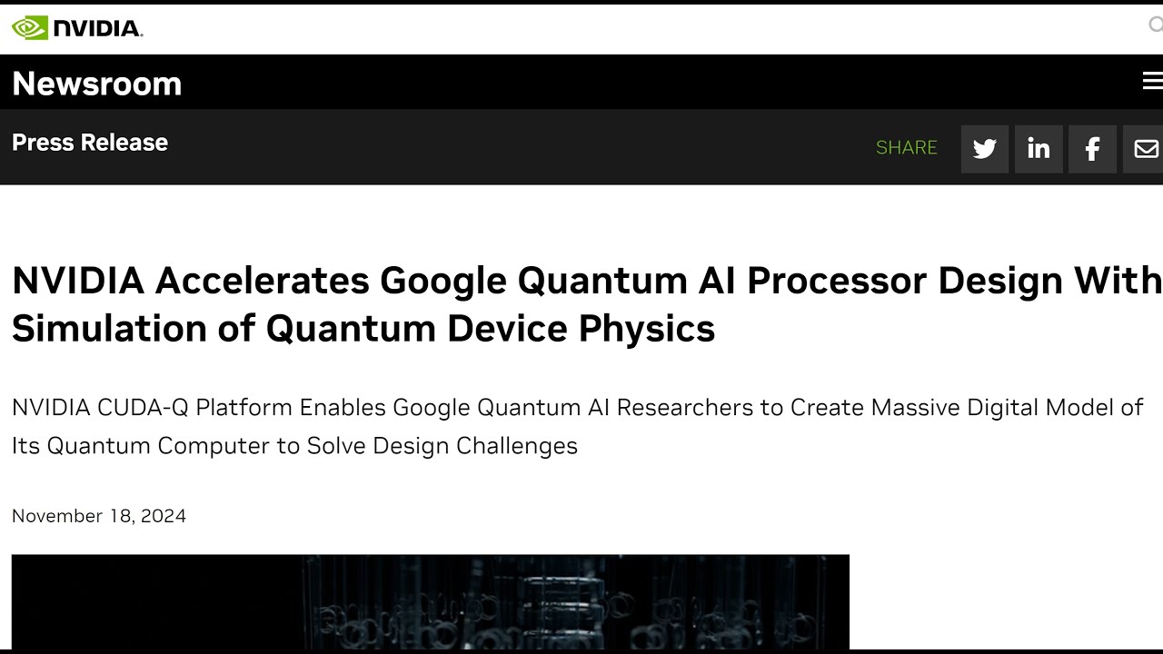 Nvidia and Google Quantum AI Collaborate to Advance Quantum Computer Simulations