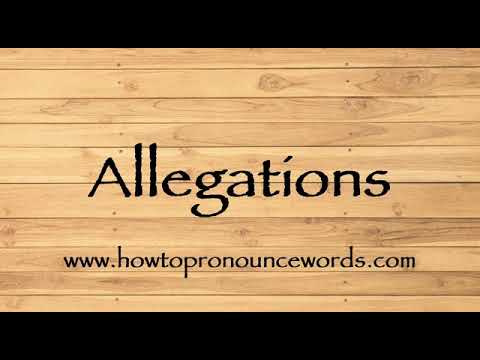 How To Pronounce Allegations ? How To say Allegations New Video