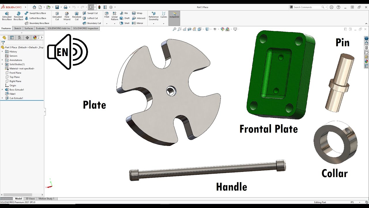 Manual Vertical Press SolidWorks 2021 Tutorial, Part 3!