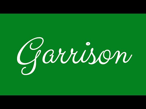 Learn how to Sign the Name Garrison Stylishly in Cursive Writing