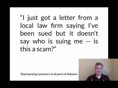 Collection lawsuit -- advertising letter from lawyer -- is it a scam?
