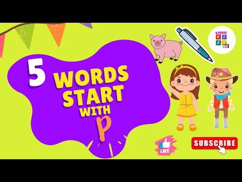 5 Words Starting with Letter P || Letter P words || Words that starts with P