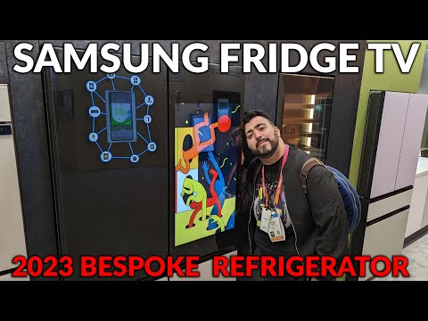 A Refrigerator with a 32 inch Display - Samsung's 2023 Bespoke Fridge