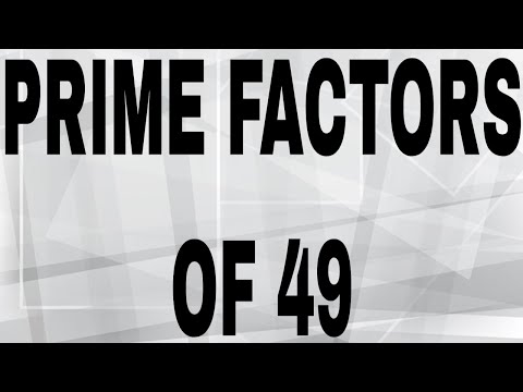 PRIME FACTORS OF 49