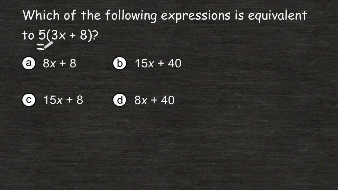 Recognizing Equivalent Expressions