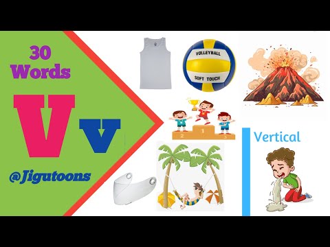 Letter v words for kids/ Words start with letter v/v letter words/v words/v for words @JiguToons