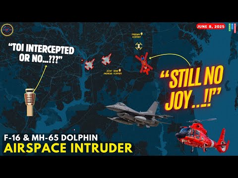 F-16s and MH-65 scramble to intercept Phantom Drone Over D.C #atc