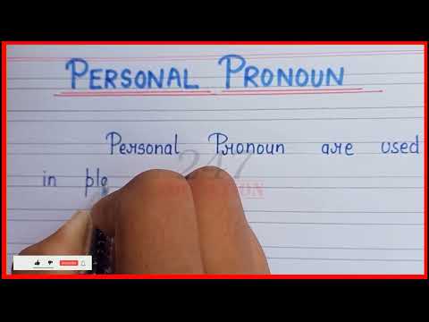 Definition of personal pronoun | What are personal pronoun | Example of personal pronoun