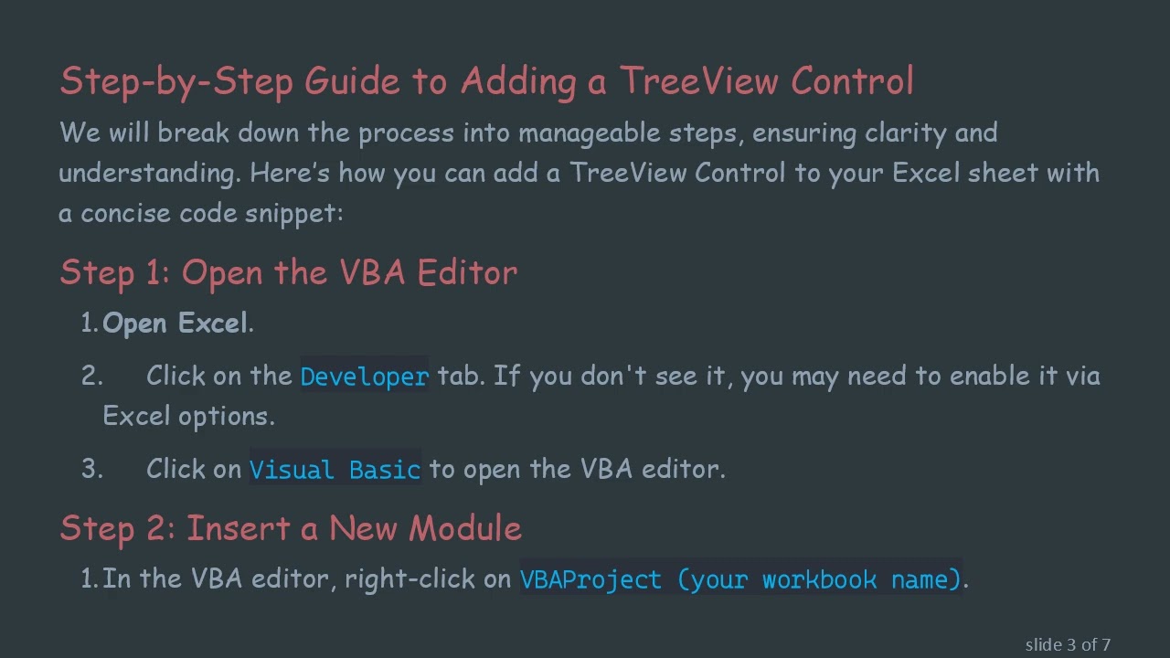 How to Create an ActiveX TreeView Control in Excel VBA