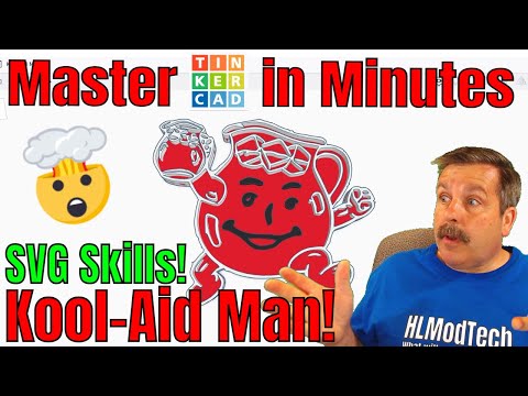 Make a Tinkercad Kool Aid Man Fast using Images & SVG files | Pixlr