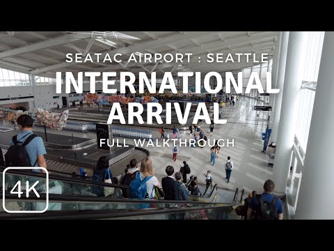 International Arrival at Sea-Tac Airport Walking Tour | Seattle, WA Washington