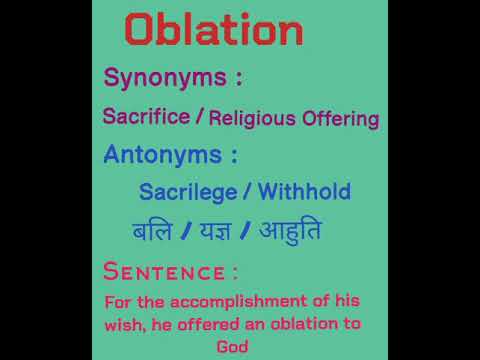 Oblation & Odious Word meanings, Synonyms, Antonyms, usage in sentences #shorts #youtubeshorts