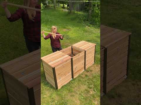 Cedar Three Bin Composter